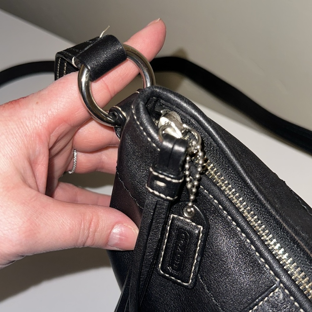 Coach Black Leather Small Crossbody - Gem
